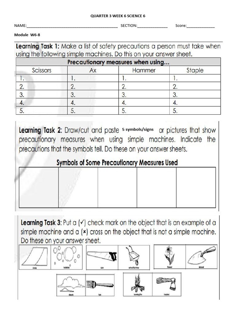 Quarter 3 Week 6 Science 6 | PDF | Career & Growth | Language Arts ...
