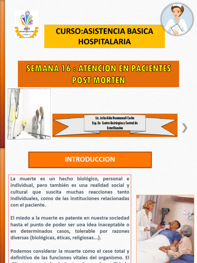 Clase N°16 Atencion Post Mortem | PDF | Muerte | Autopsia