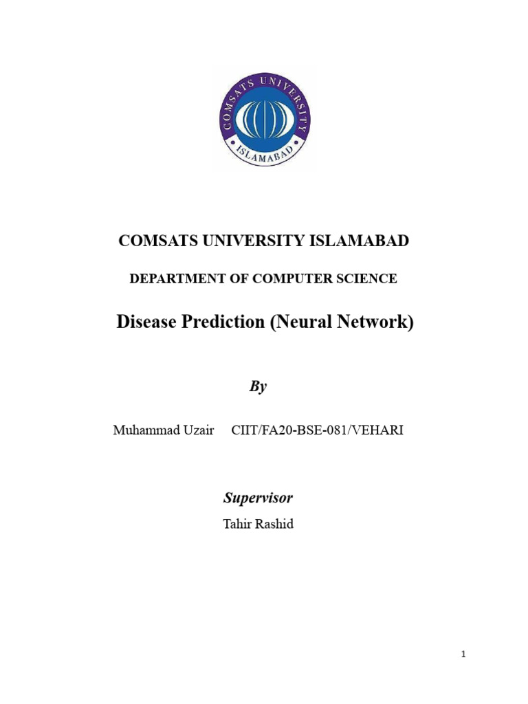 Disease Prediction Using Neural Network | PDF | Medical Diagnosis | Machine Learning