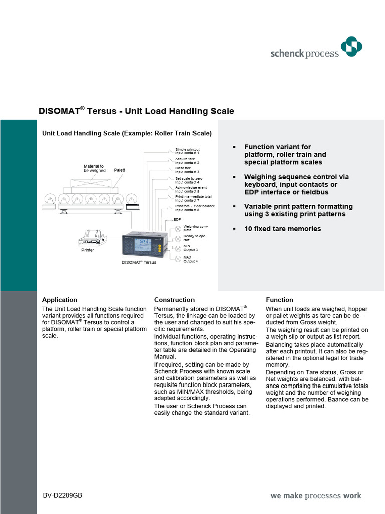 Disomatc2ae Tersus Unit Load Handling Scale | PDF | Parameter (Computer ...