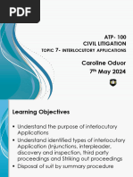 Interlocutory Applications Explained | PDF | Lawsuit | Interlocutory Appeal