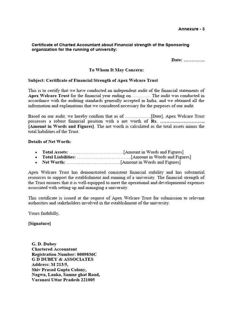 Annexure 3 | PDF | Finance & Money Management