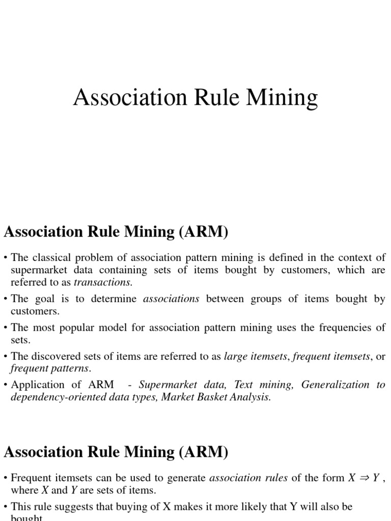 Association Rule Mining Pdf Applied Mathematics Algorithms 7089