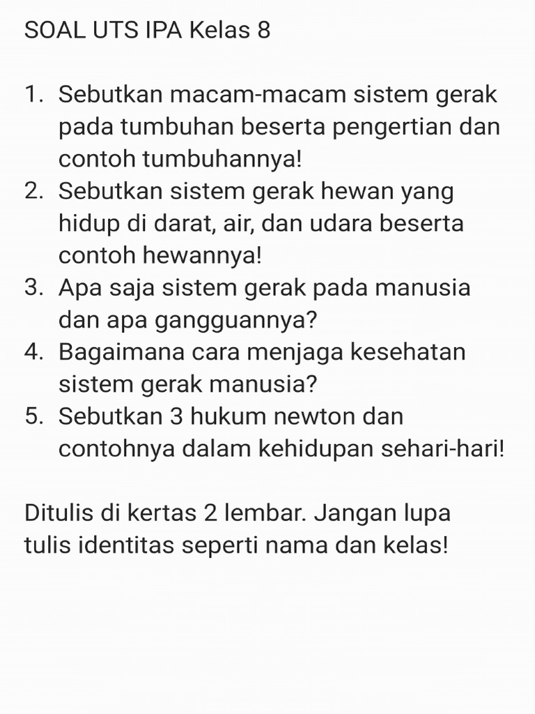 Soal UTS | PDF