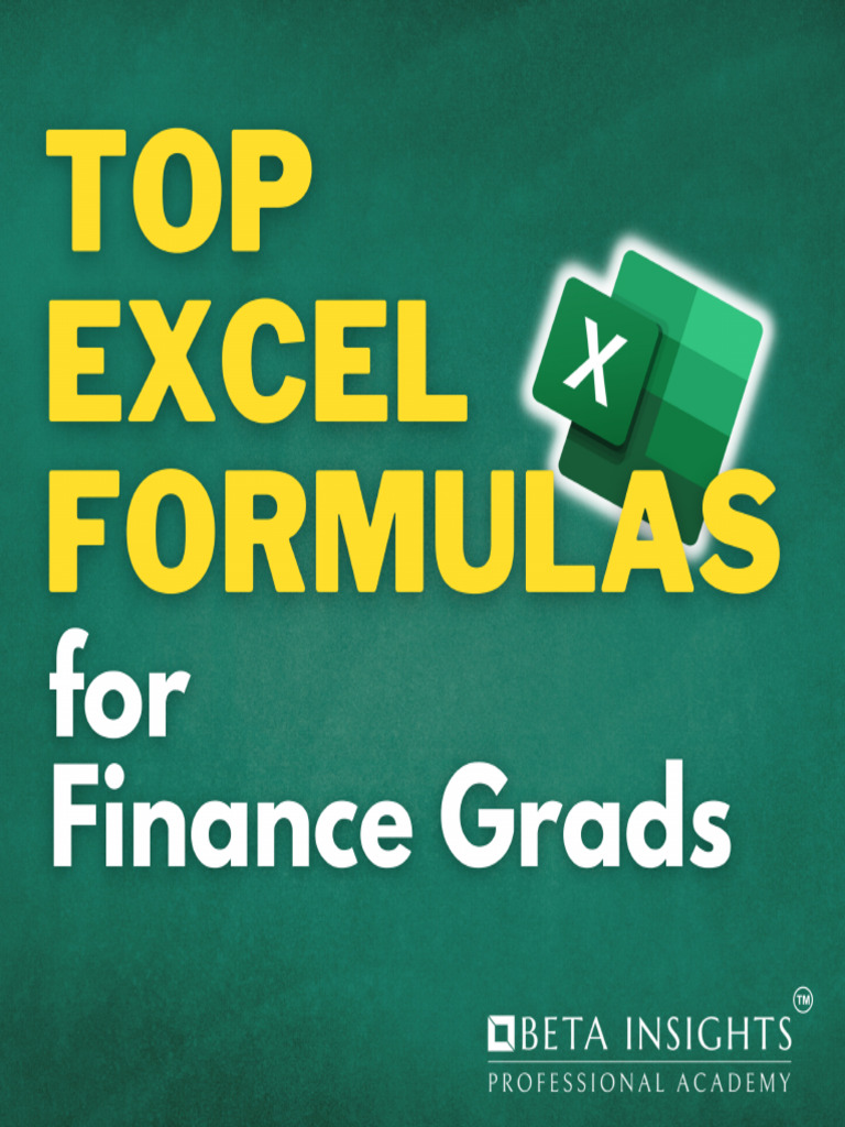 Top Excel Formulas For Finance Grads 1721566106 | PDF