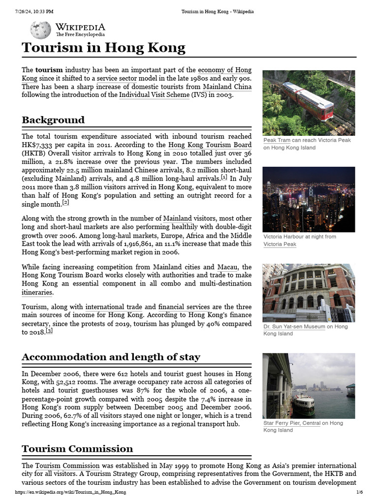 Tourism in Hong Kong | PDF | South China | Special Administrative ...