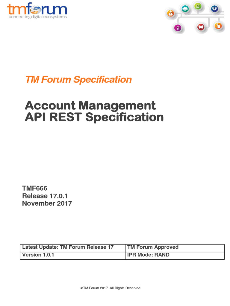 TMF666 Account Management API REST Specification R17.0.1 | PDF ...