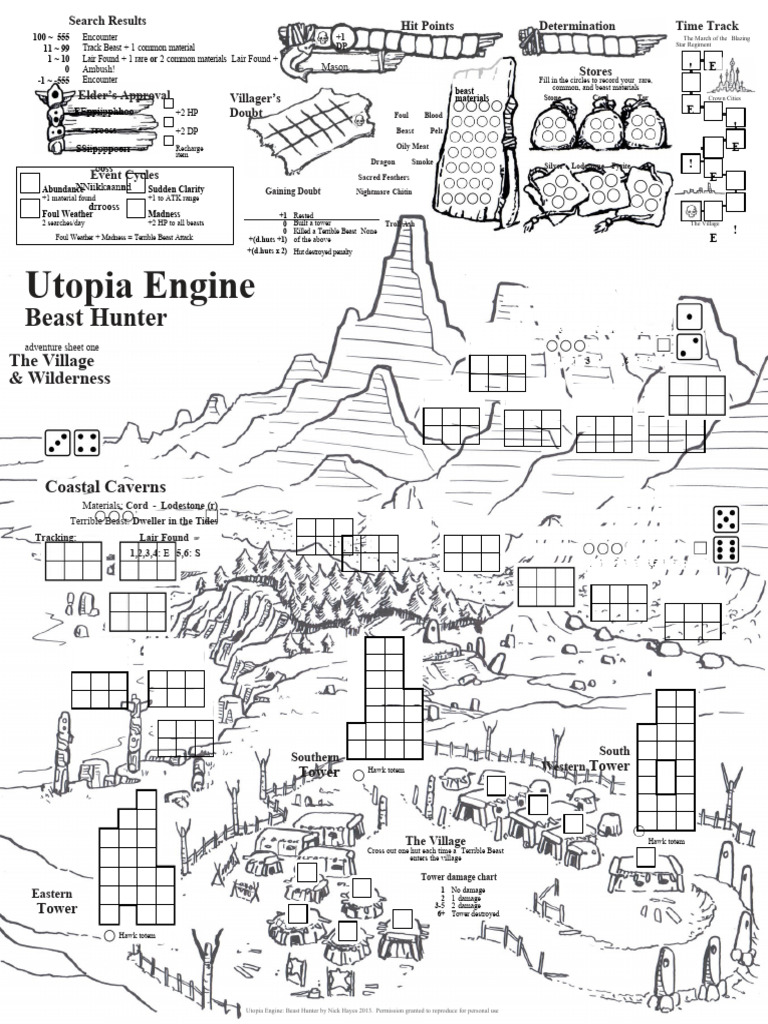 Utopia Engine 2 - Adventure - Sheets - v16 | PDF