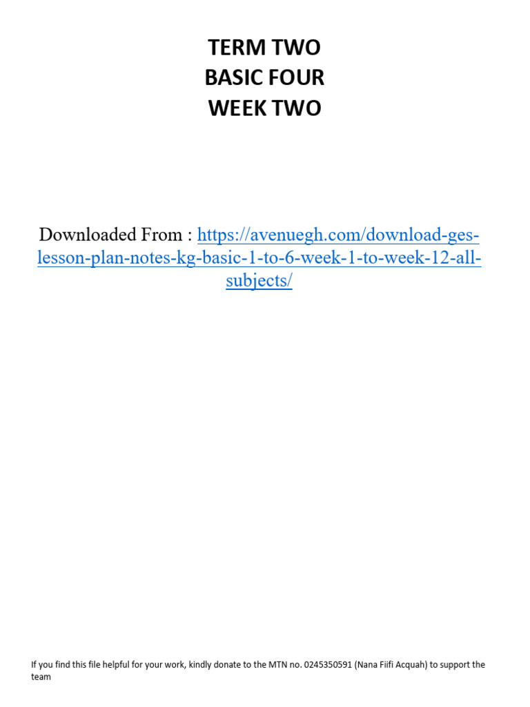 Term 2 Basic 4 Week 2 Lesson Plan | PDF | Learning | Seed