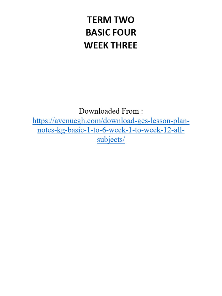 Term 2 Basic 4 Week 3 Lesson Plan | PDF | Learning | Creativity