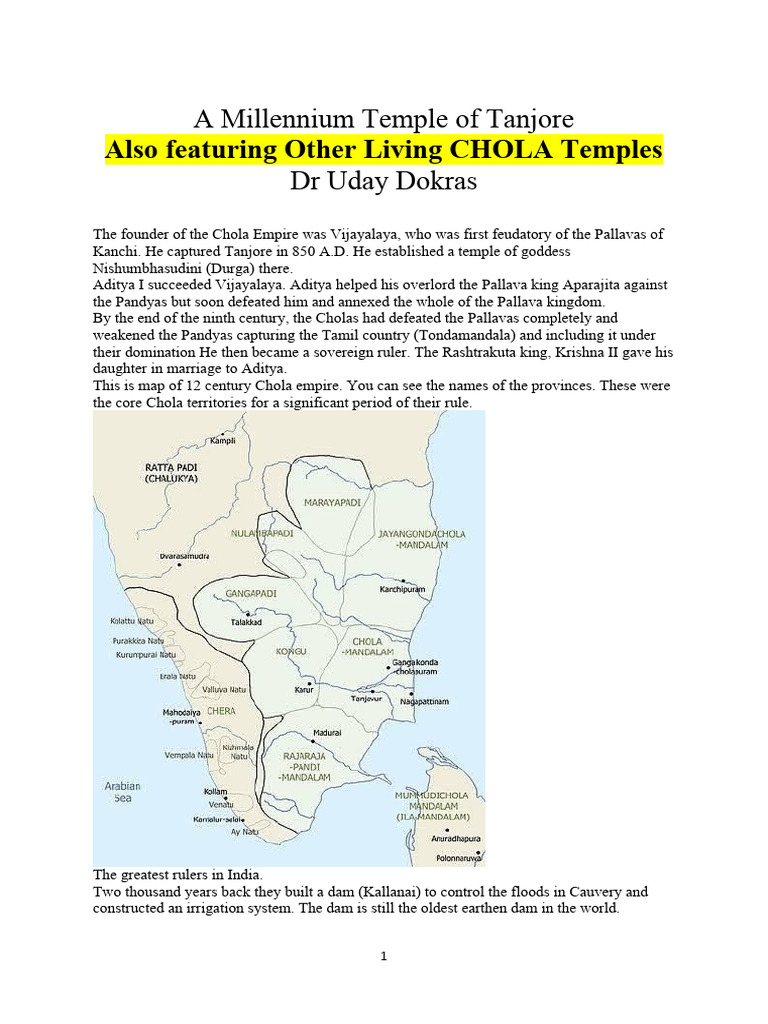 Millineum TEMPLE of TANJORE | PDF