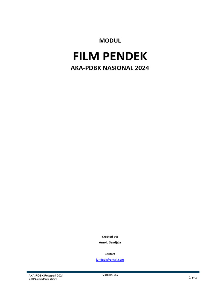 MODUL Film Pendek AKA-PDBK 2024 | PDF