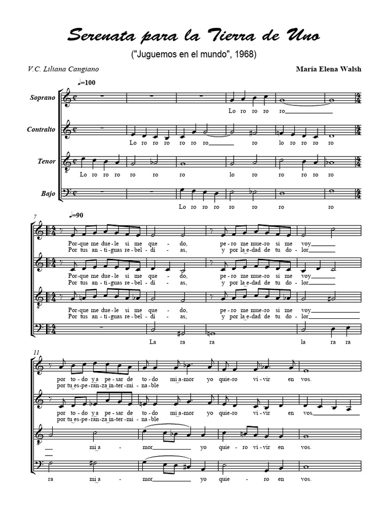 Serenata para la Tierra de Uno | PDF