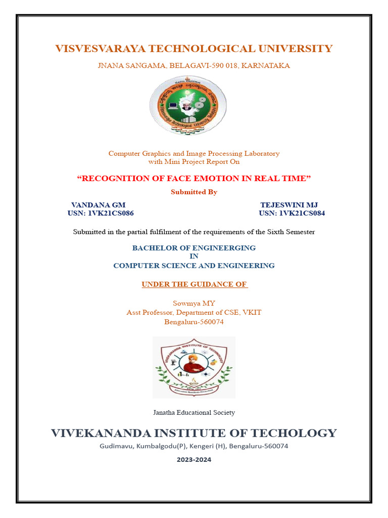 CG Report | PDF | Biometrics | Facial Expression