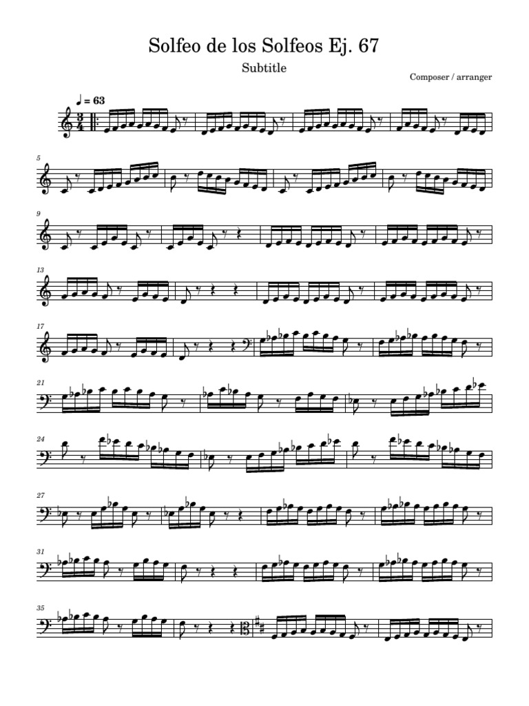 Solfeo de Los Solfeos Ej | PDF