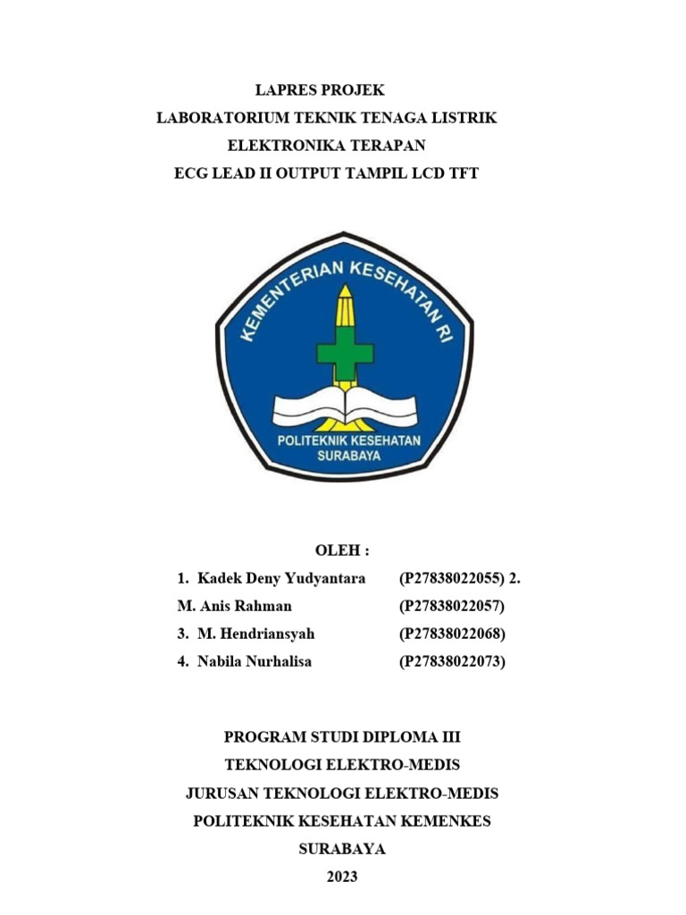 Lapres Ecg Lead II Output Tampil LCD TFT | PDF