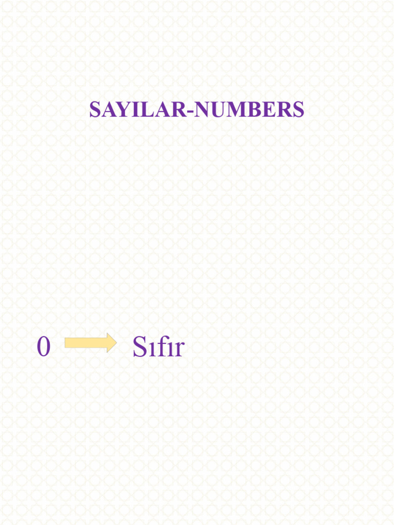 Sayilar (Numbers) - Sira Sayilari (Ordi̇nal Numbers) | PDF