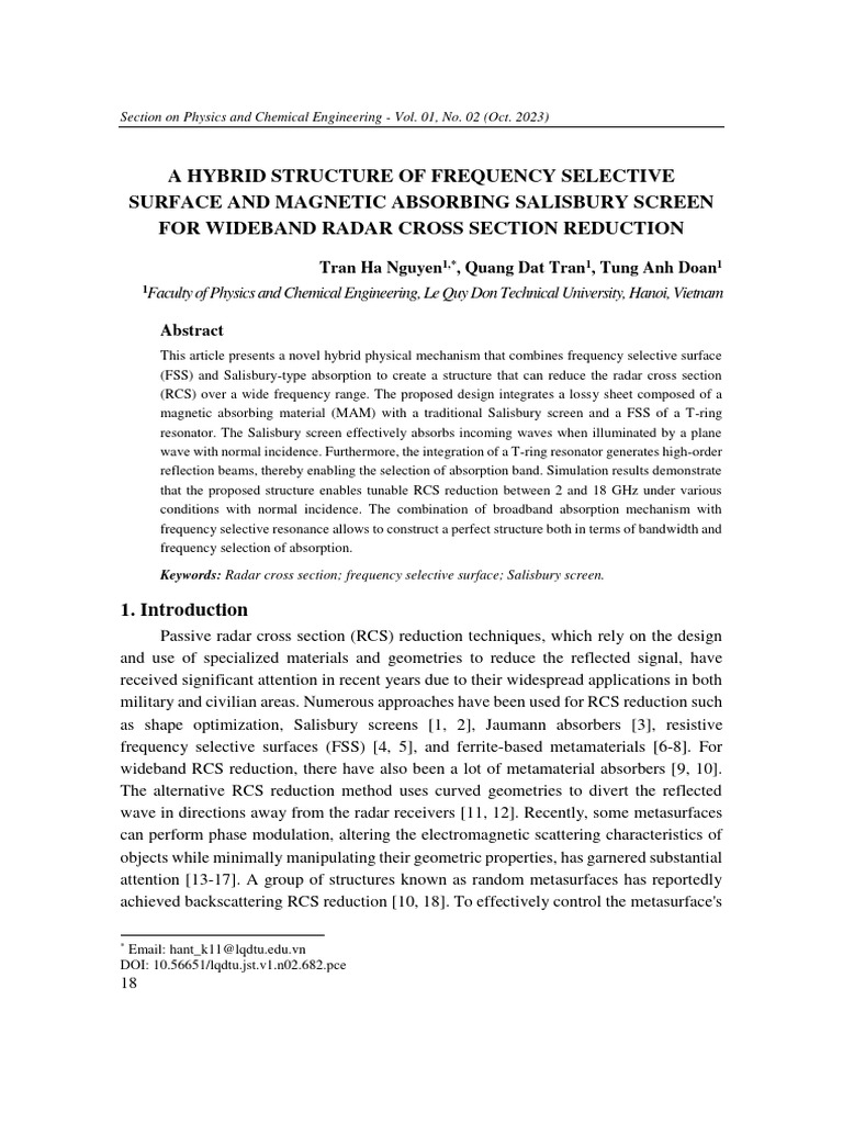 A Hybrid Structure of Frequency Selective Surface and Magnetic Absorbing Salisbury Screen For ...
