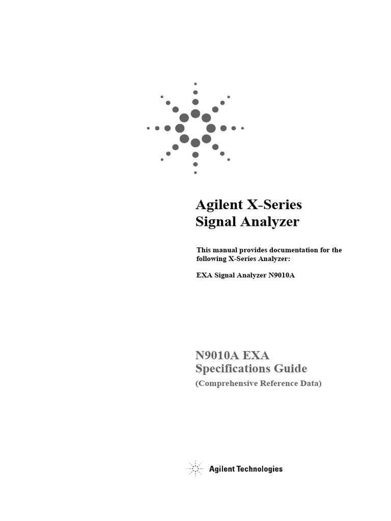 Agilent X-Series Signal Analyzer: N9010A EXA Specifications Guide | PDF ...
