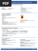 Dettol Surface Cleaner Safety Data Sheet | PDF | Occupational Safety ...