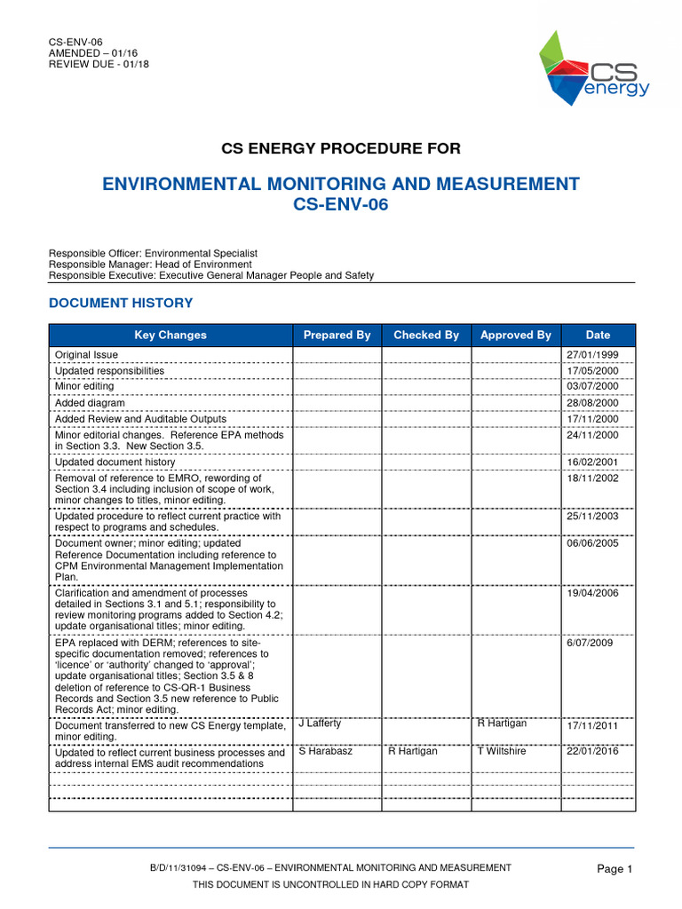 CS-EnV-06 - Environmental Monitoring and Measurement (01 16) - CS ...