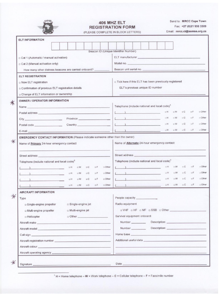 ELT Registration Form | PDF