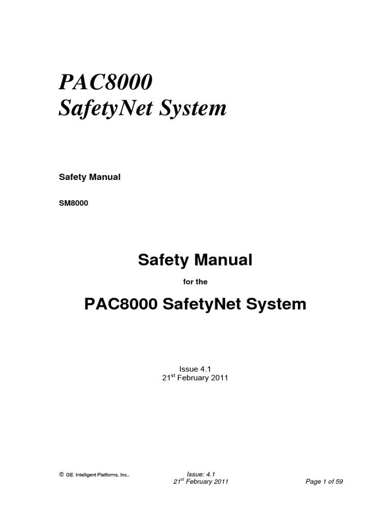 PAC8000 Safety Manual 4 1 | PDF | Computer Science | Computing