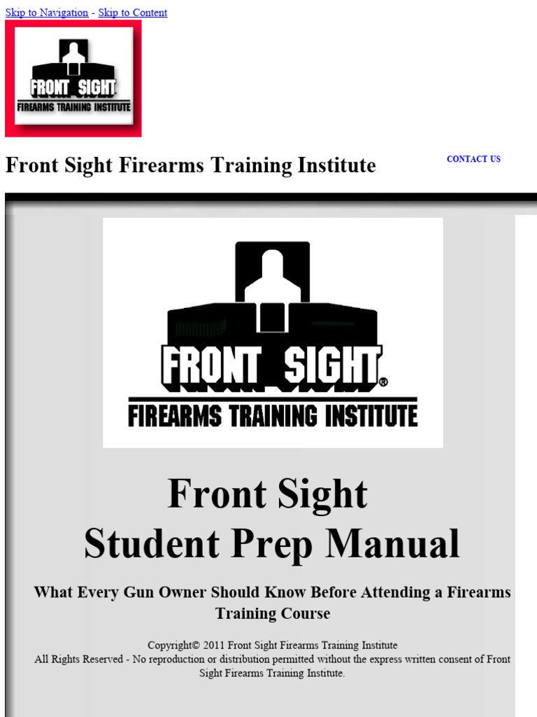 2011 Front Sight Firearms Training | Download Free PDF | Cartridge ...