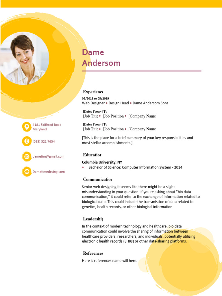 CV Template 2 | PDF