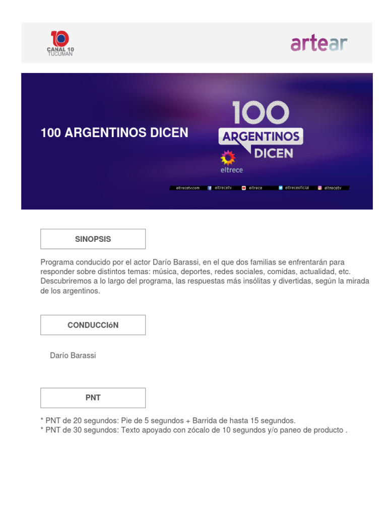 100 Argentinos dicen | PDF