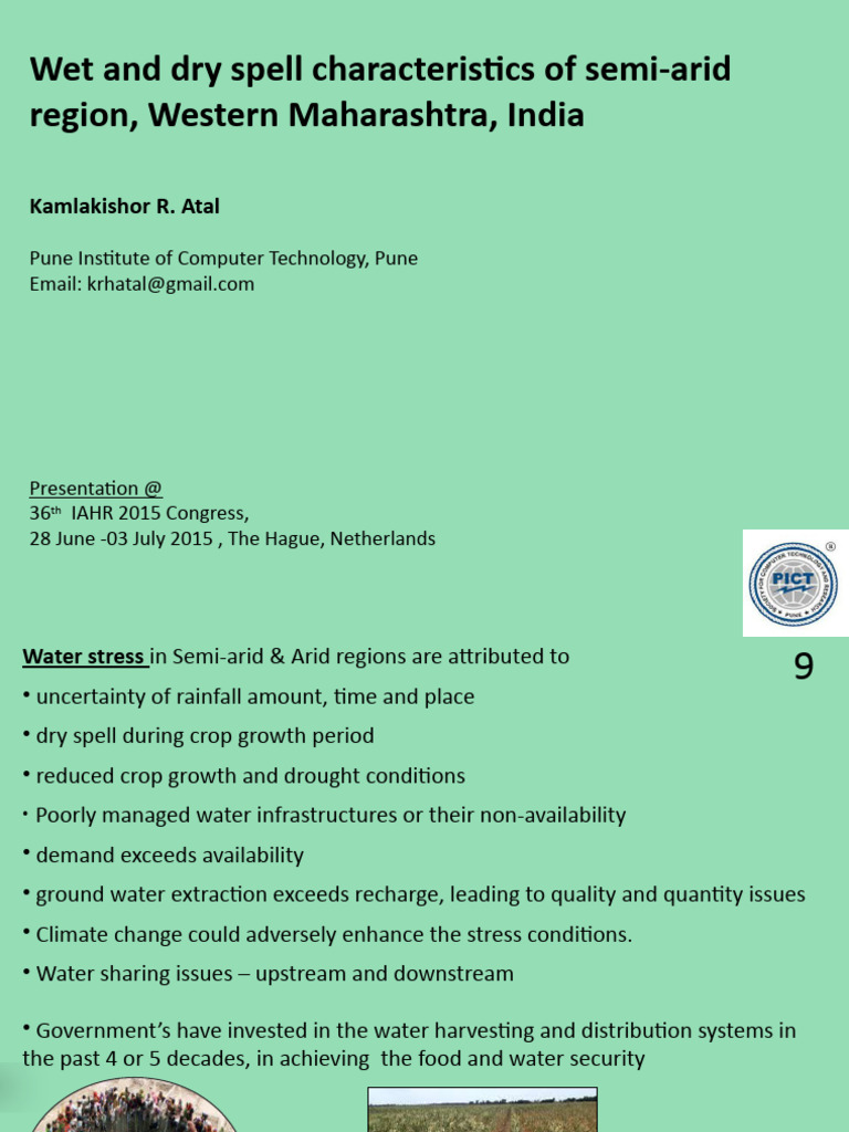Delft IAHR Presentation | PDF | Drought | Rain