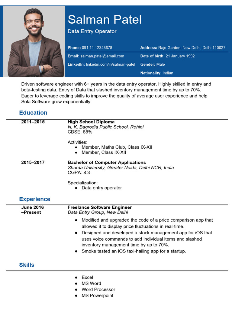 CV Template 7 | PDF