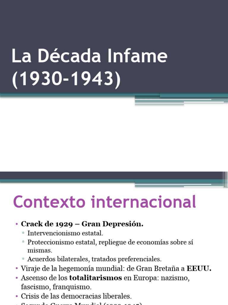 Historia Social II Power La Década Infame (1930-1943) | PDF | Economias | Ciencias Políticas