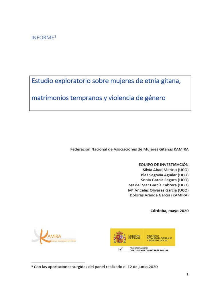Estudio Exploratorio Sobre Mujeres de Etnia Gitana | PDF | Mujer | Estudios de género