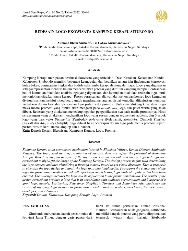 Redesain Logo Ekowisata Kampung Kerapu Situbondo | PDF