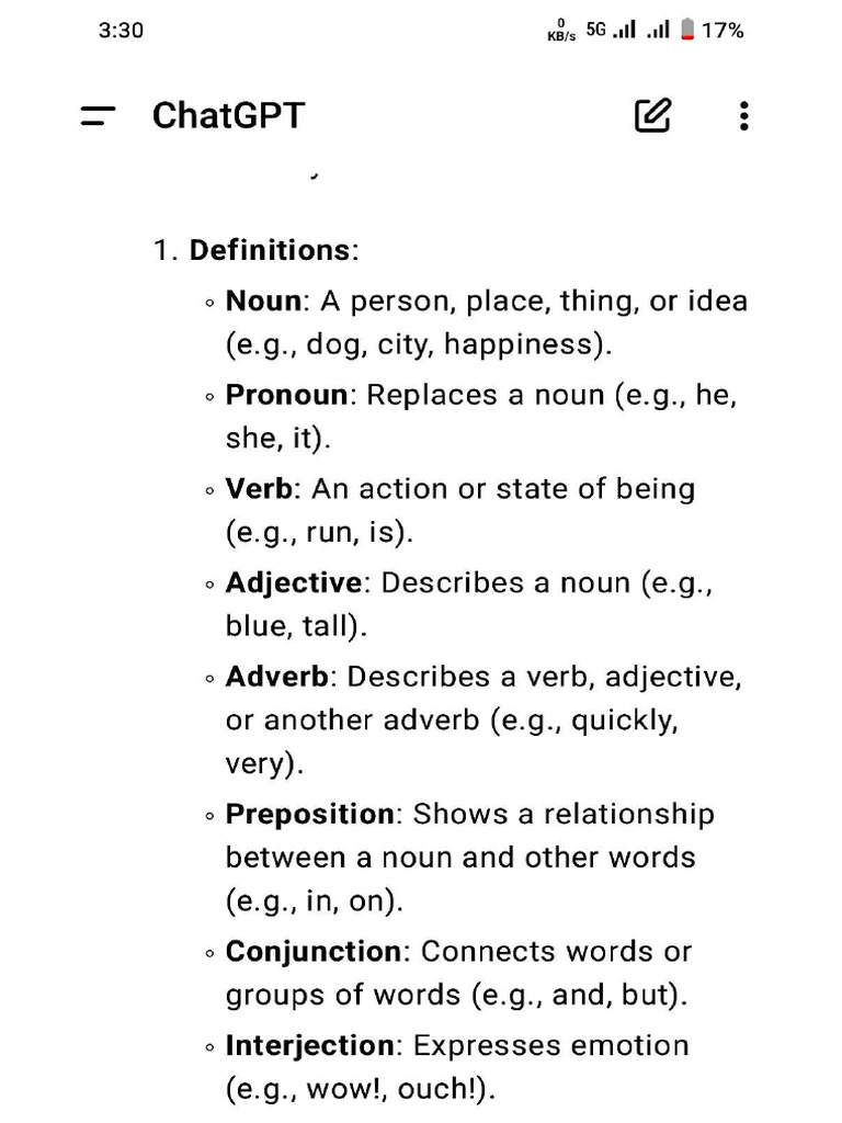 Parts of Speech (Intro) | PDF