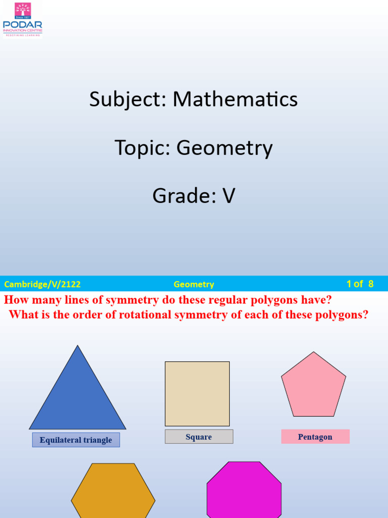 Symmetry in Regular Polygons | PDF | Shape | Symmetry