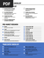 Swing Trading Checklist | PDF | Market Trend | Securities (Finance)