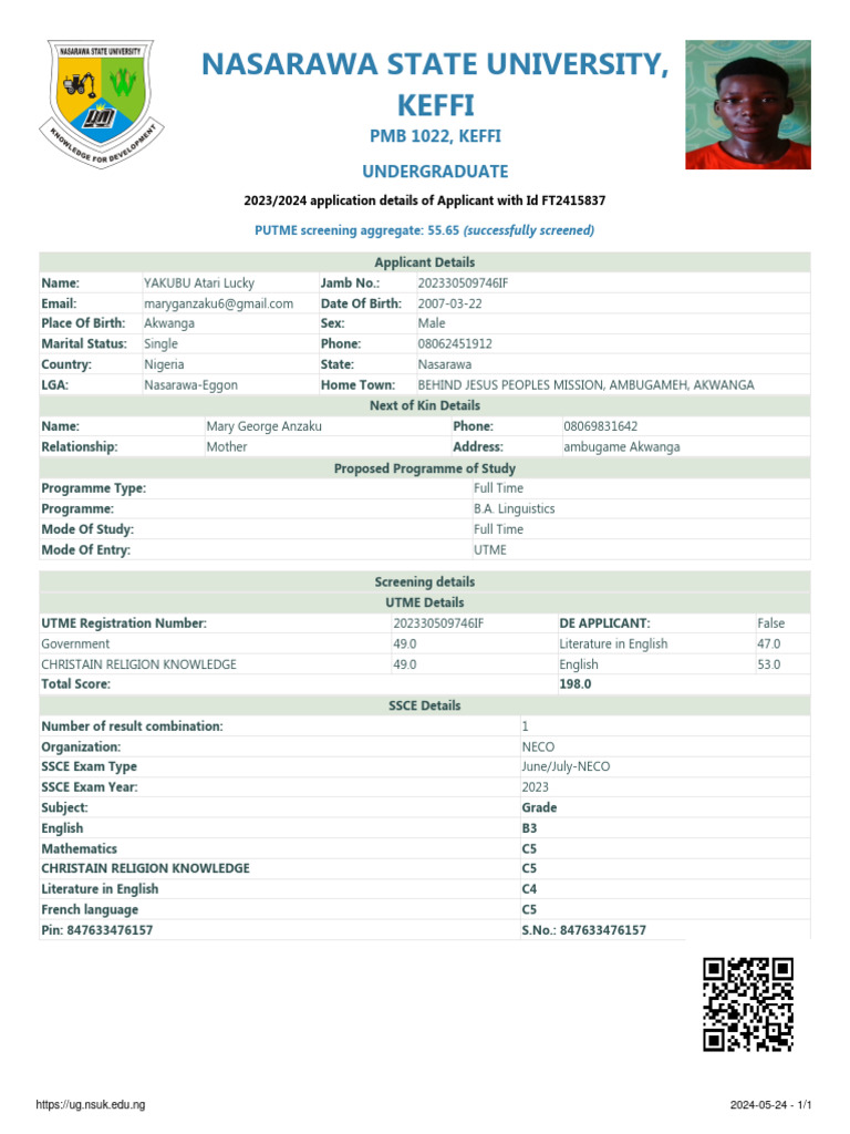 Application Summary | PDF