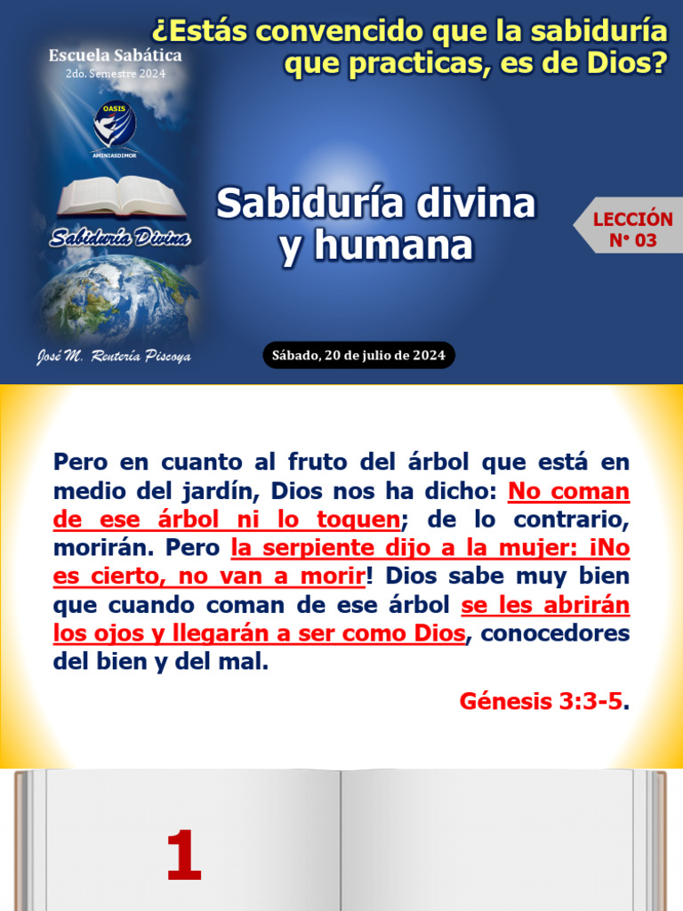 Les 03 La Sabiduria Divina y Humana | PDF | Cristo (título) | Salvación