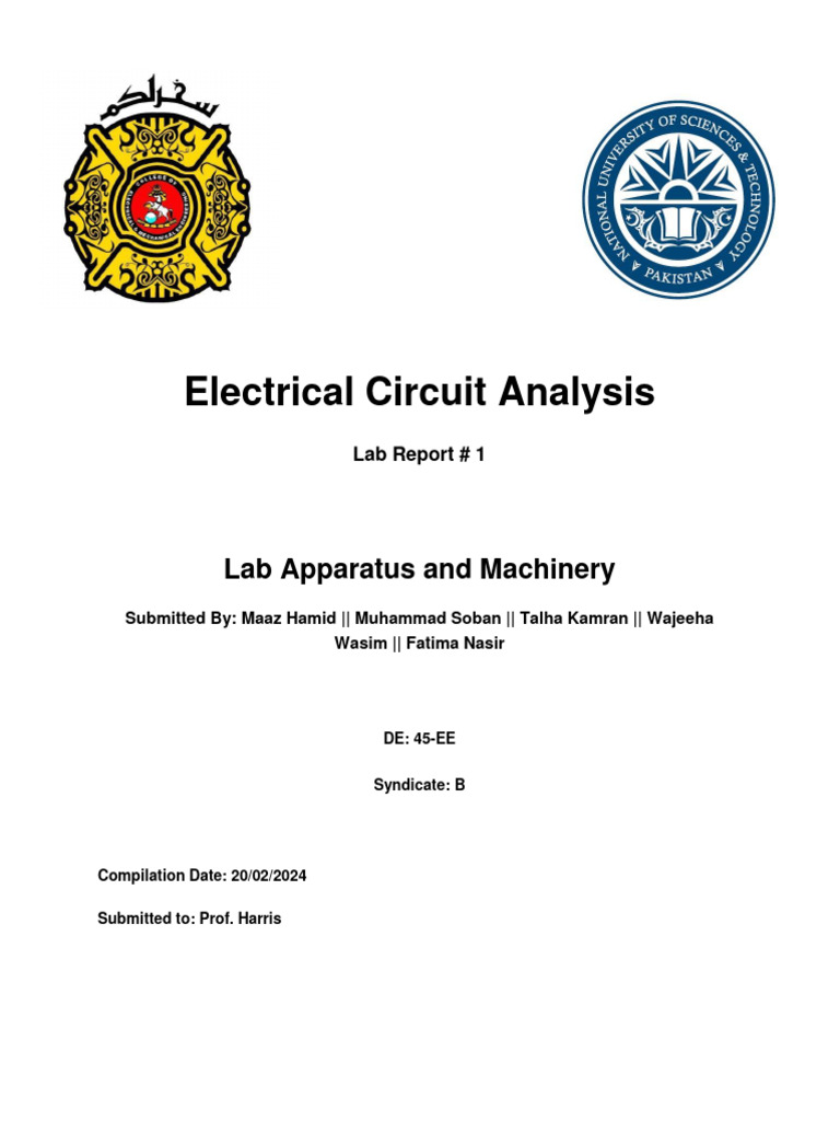 ENA Lab Report Lab Apparatus / Machinery | PDF | Capacitor | Transistor