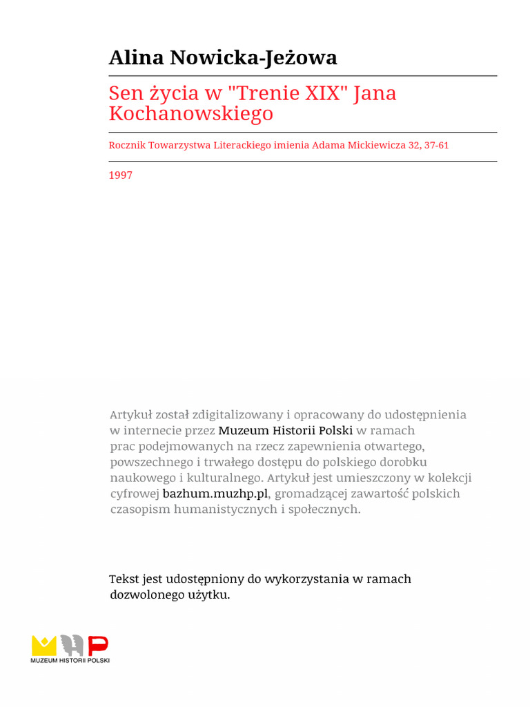 Rocznik Towarzystwa Literackiego Imienia Adama Mickiewicza-R1997-T32-S37-61 | PDF
