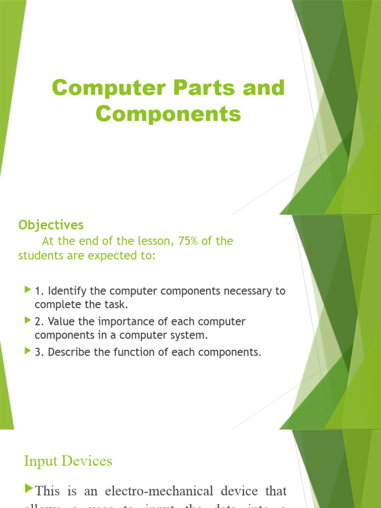 Computer Parts and Components | PDF | Input/Output | Computer Hardware