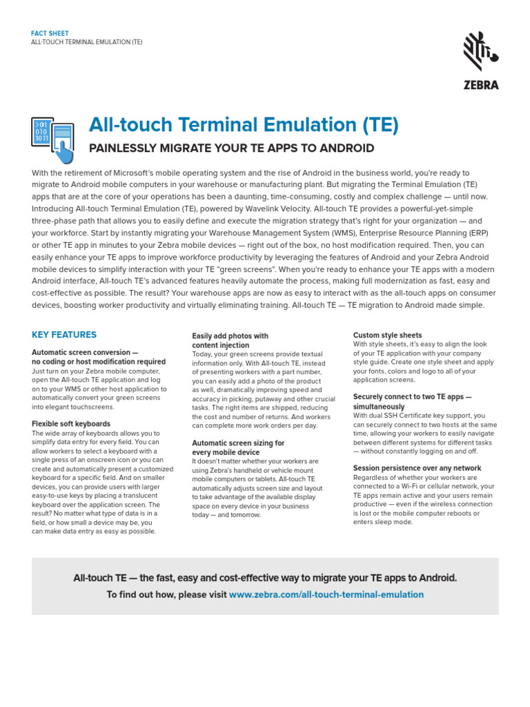 All Touch Terminal Fact Sheet en Us | PDF | Computer Keyboard | Android (Operating System)