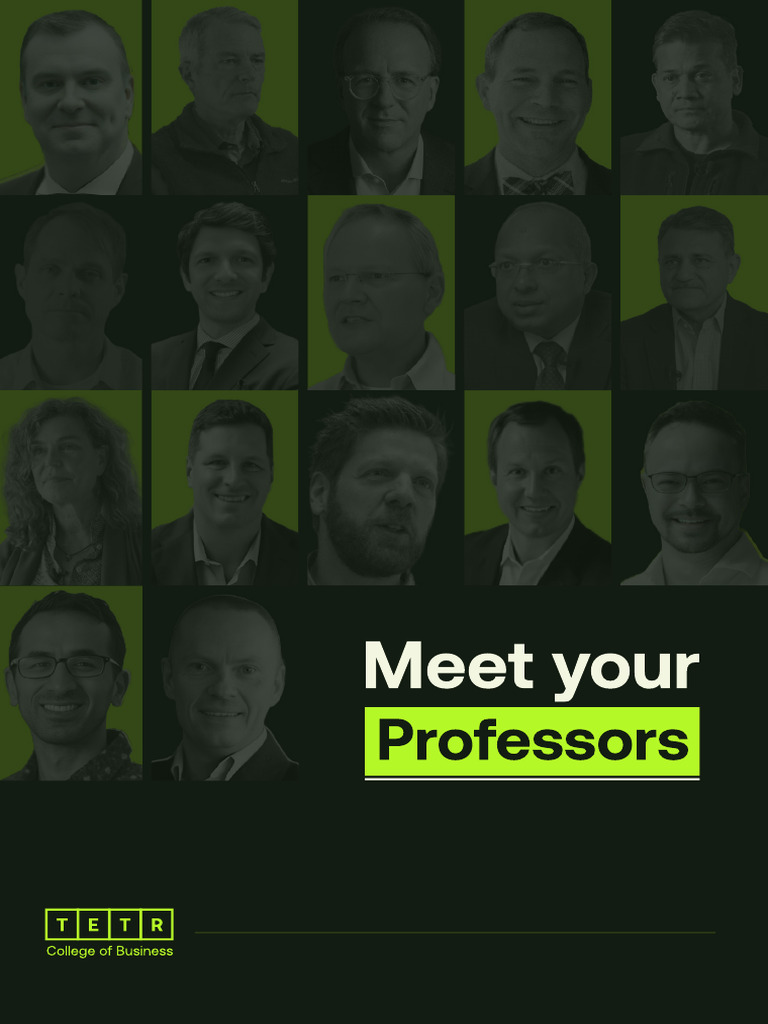 Meet Your Professors | PDF | Entrepreneurship | Artificial Intelligence