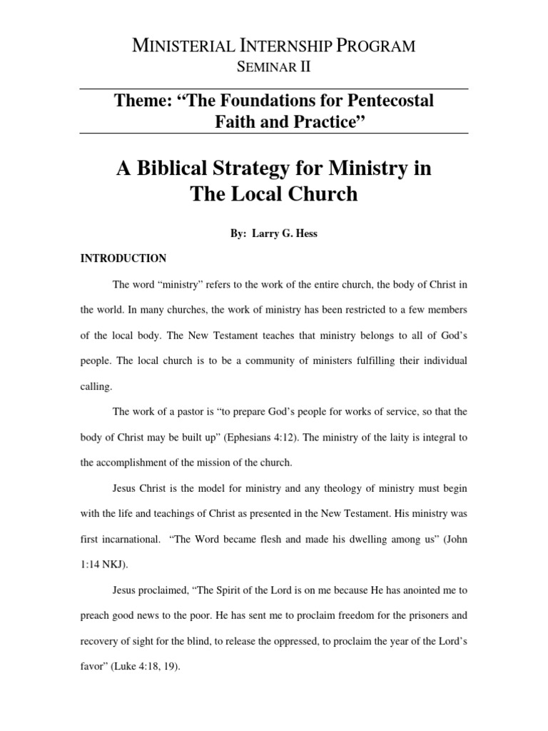 Biblical Strategy Ministry | PDF | Jesus | Leadership