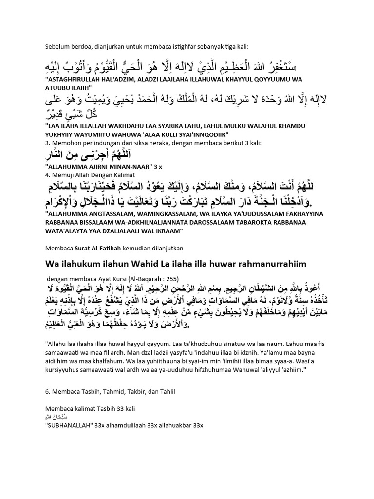 Panduan Dzikir dan Doa Harian | PDF | Islamic Texts | Quran