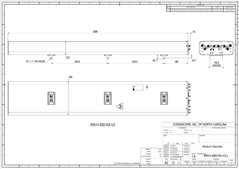 RRVV-65D-R4-V2 Line Drawing | PDF | Metrology
