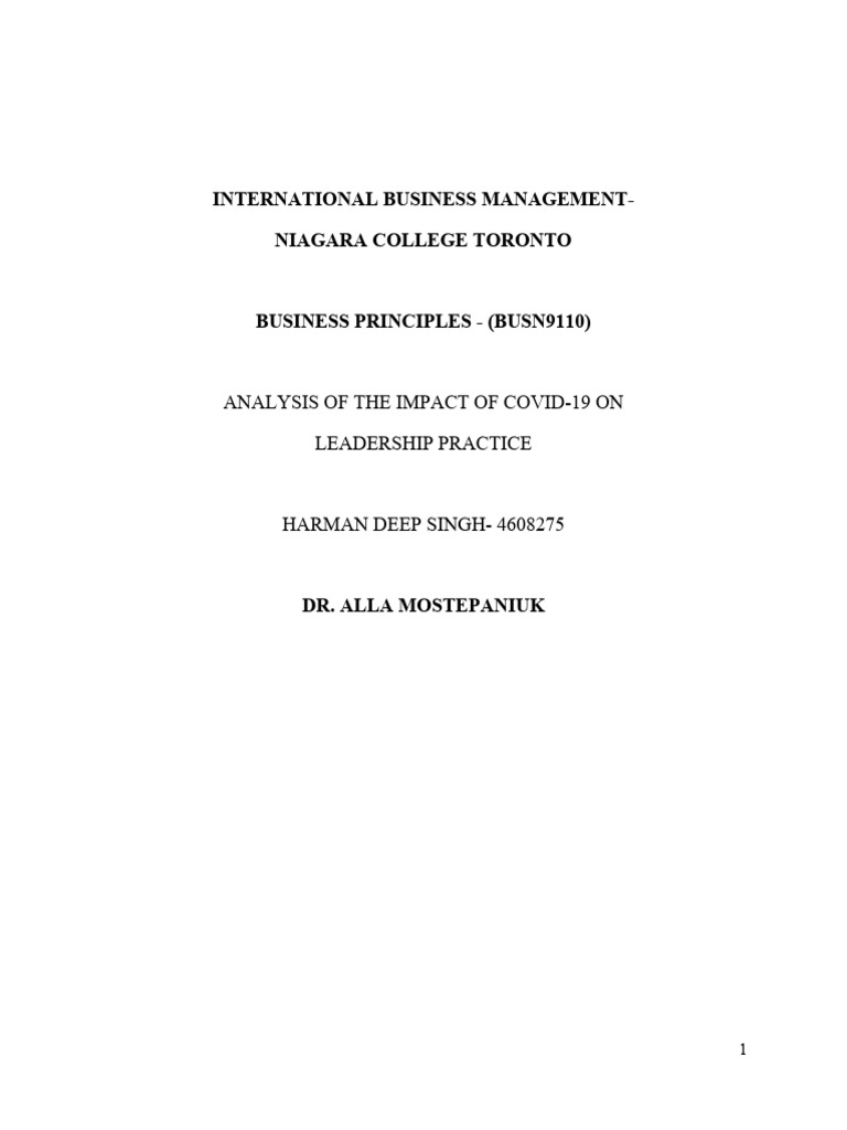 Business Principles Assignment | PDF | Leadership | Emotional Intelligence