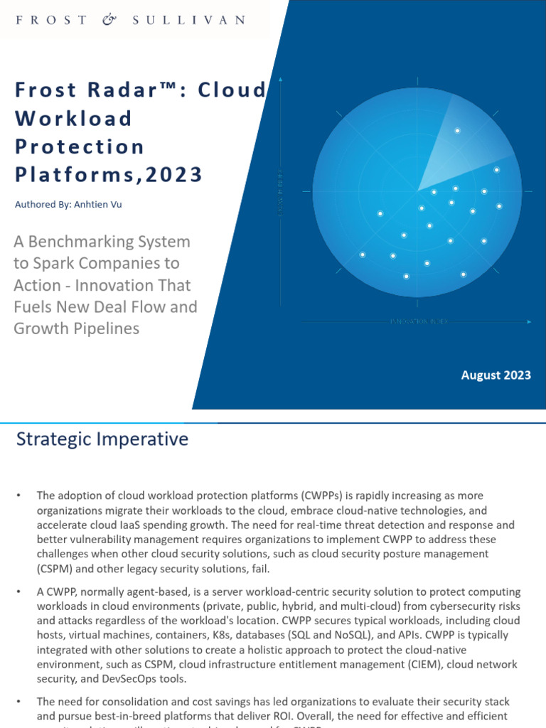 Frost - Radar - Cloud Workload Protection Platform - Wiz 2023 | PDF ... Frost - Radar - Cloud Workload Protection Platform - Wiz 2023 | PDF ...
